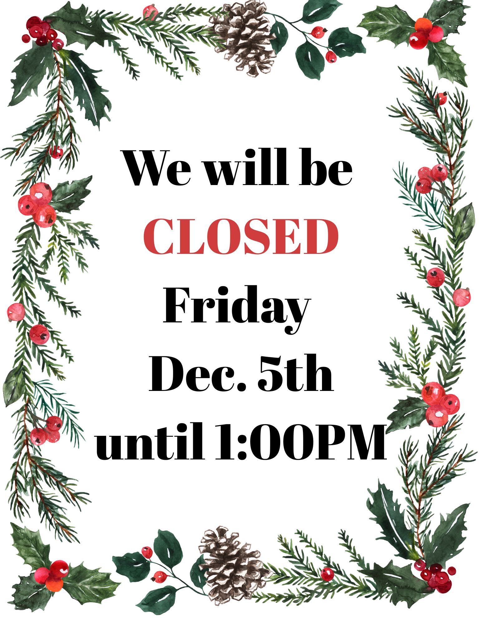 Office Closure December 5th – United Native Friendship Centre